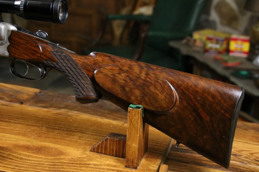 Ludwig Borovnik Ferlach Austria Double Rifle with Zeiss 7mm Rem Mag. at ...