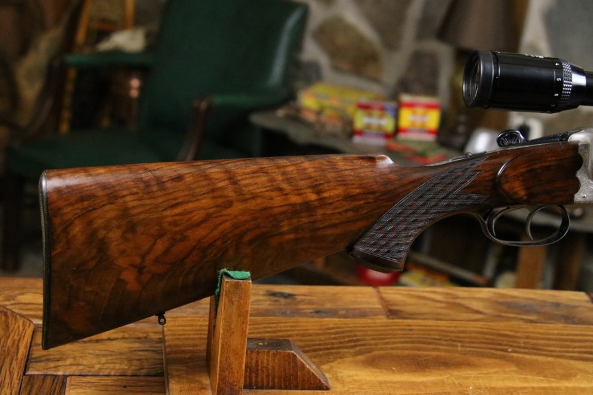Ludwig Borovnik Ferlach Austria Double Rifle with Zeiss 7mm Rem Mag. at ...