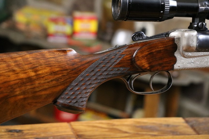 Ludwig Borovnik Ferlach Austria Double Rifle with Zeiss 7mm Rem Mag. at ...